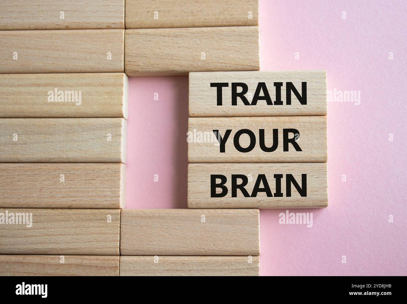 Train Your Brain symbol. Concept words Train Your Brain on wooden ...
