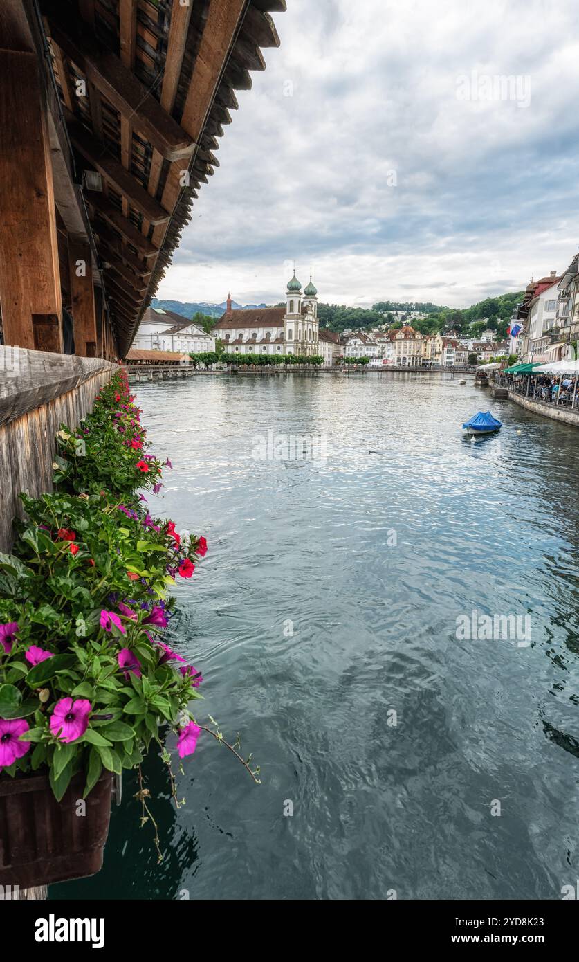 Iconic chapel bridge water hi-res stock photography and images - Alamy