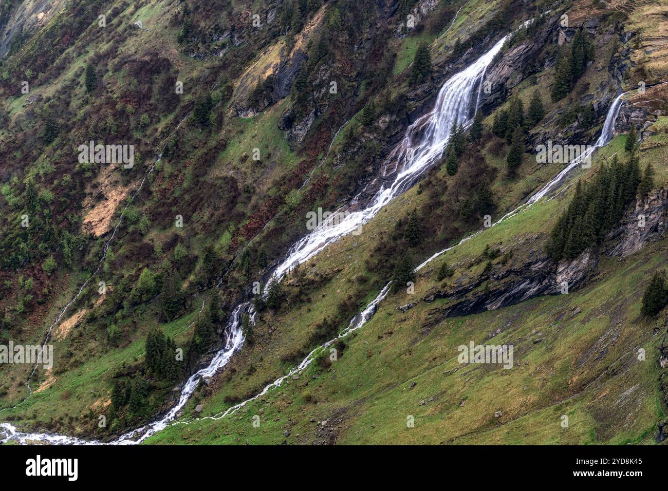 Bachlager waterfall in Grindelwald Stock Photo - Alamy