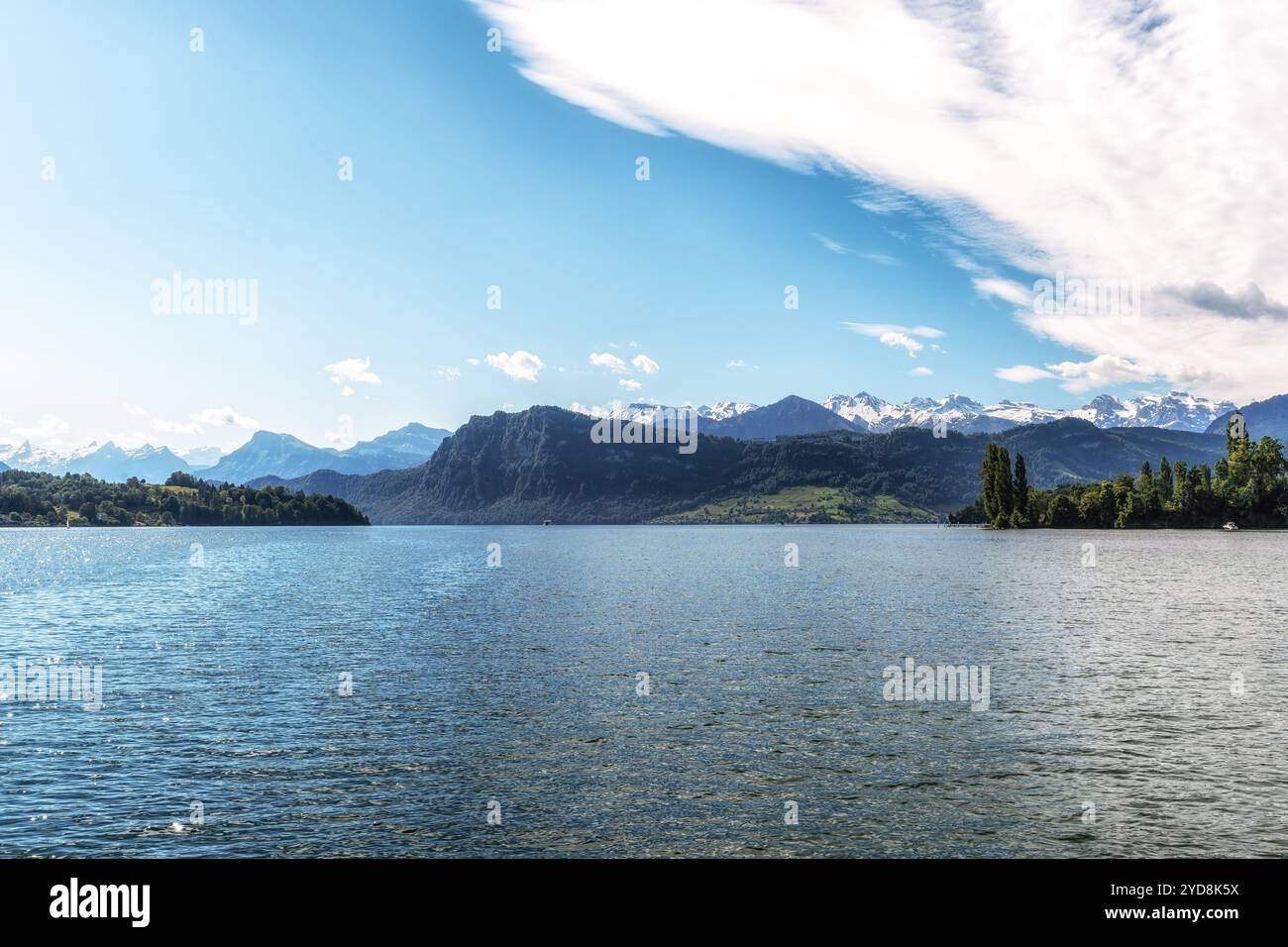 Lake lucerne viewed from a tour cruise. Famous lake in Luzern ...