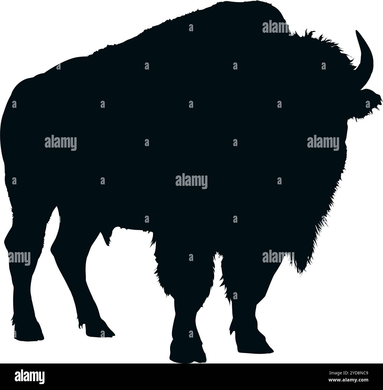 Bison silhouette - simple vector illustration Stock Vector Image & Art ...
