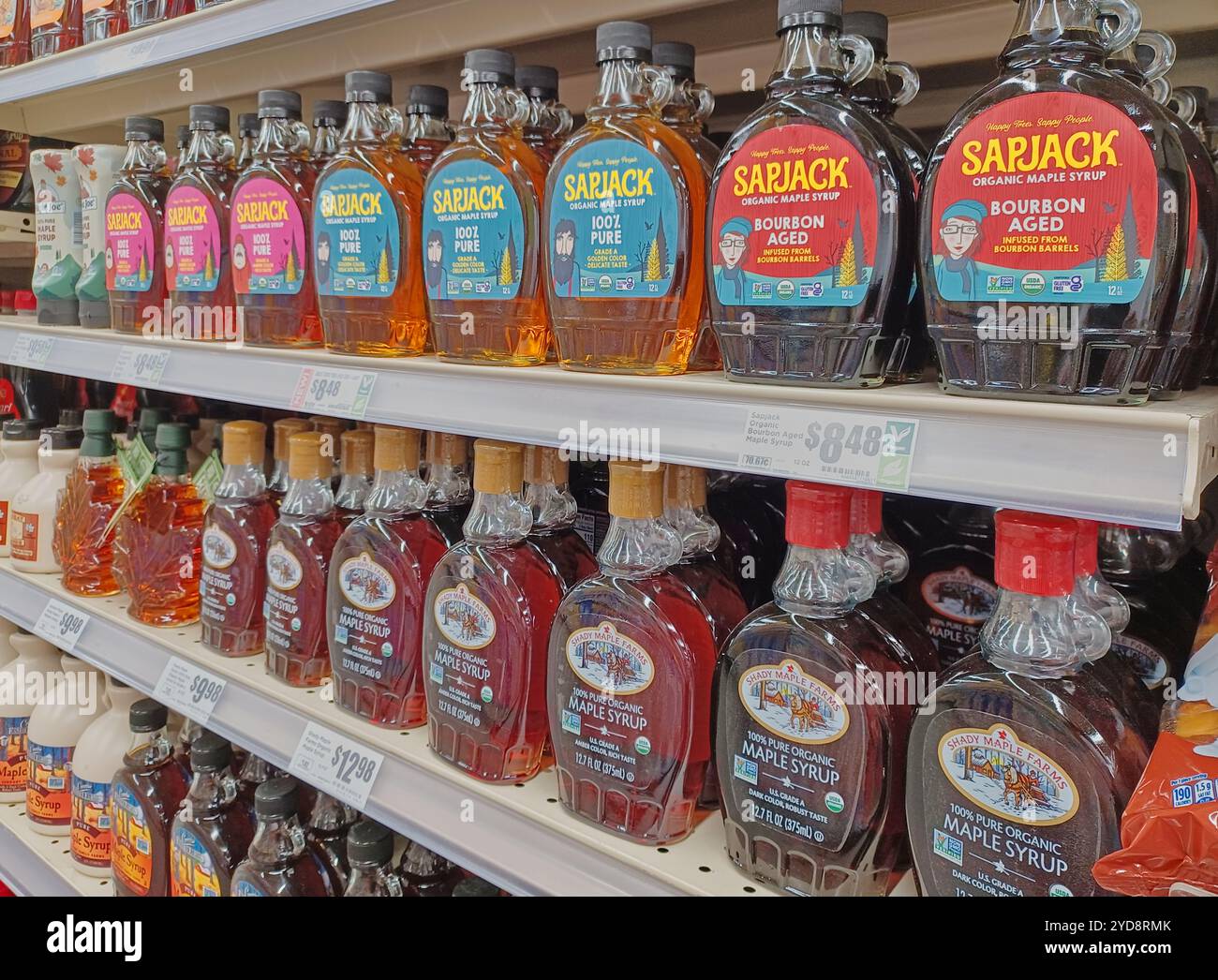 Houston, Texas USA 09-14-2024: Maple syrup bottles various brands ...