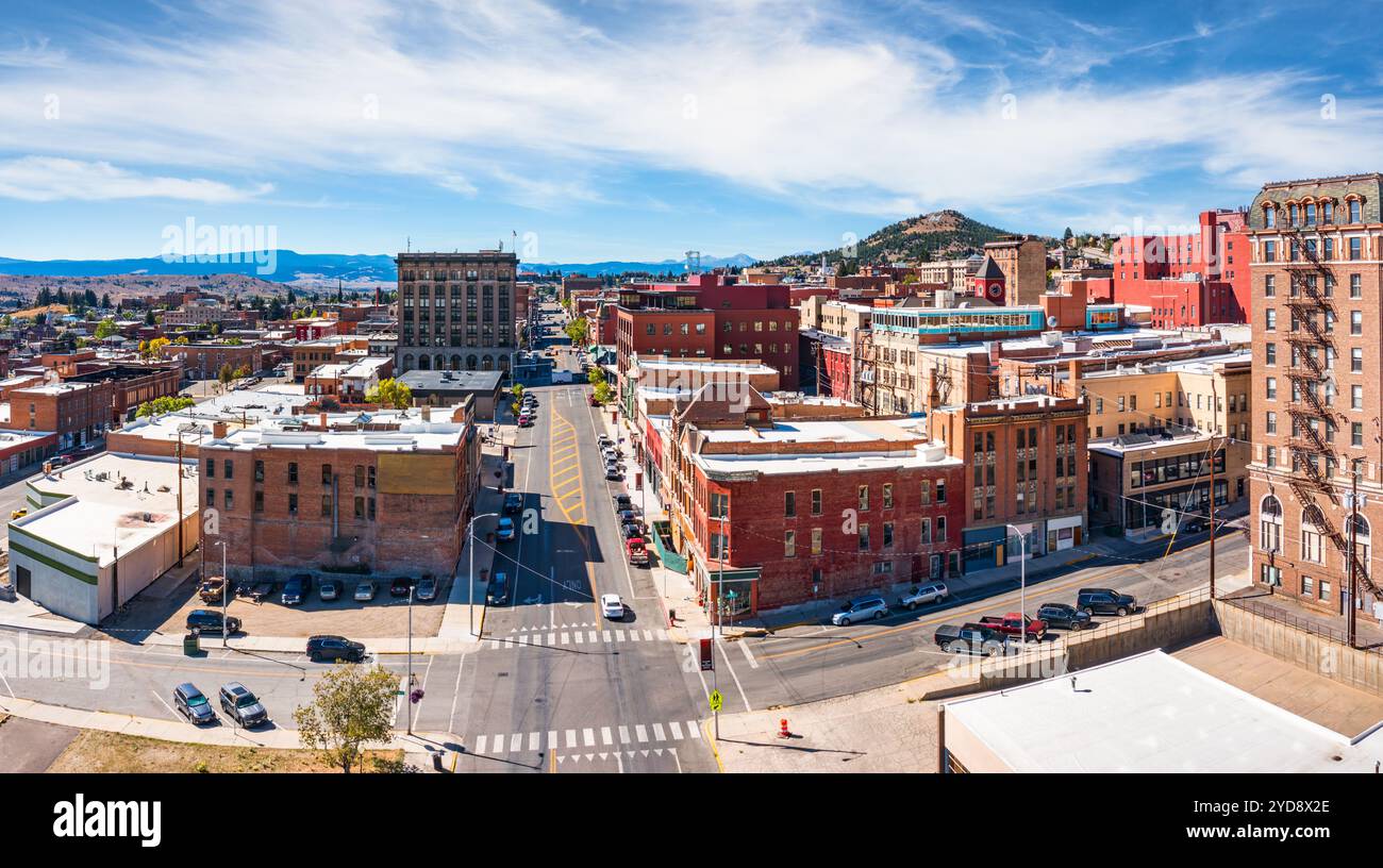 Aerial panorama of Butte, Montana Stock Photo - Alamy