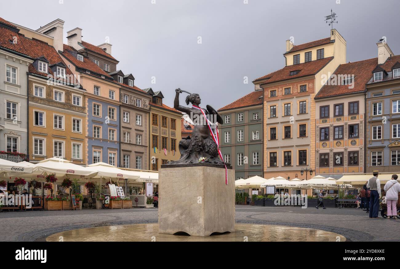 Charming view of the historic Old Town Market Square in Warsaw, Poland ...