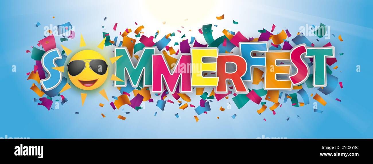 German text Sommerfest, translate Summer Fair. Eps 10 vector file Stock ...