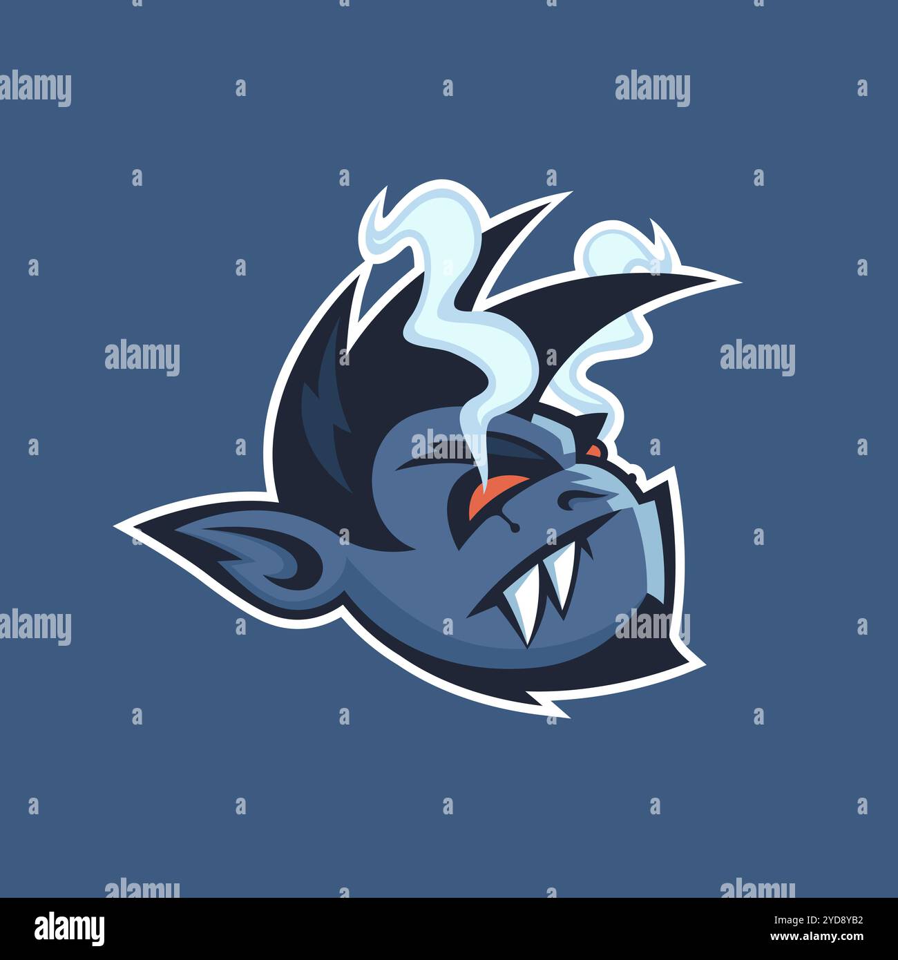 Monster mascot logo with burning eyes Stock Vector Image & Art - Alamy