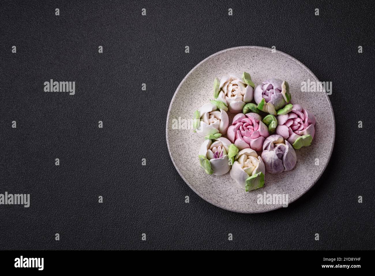 Beautiful tasty marshmallows in the form of tulip buds Stock Photo - Alamy