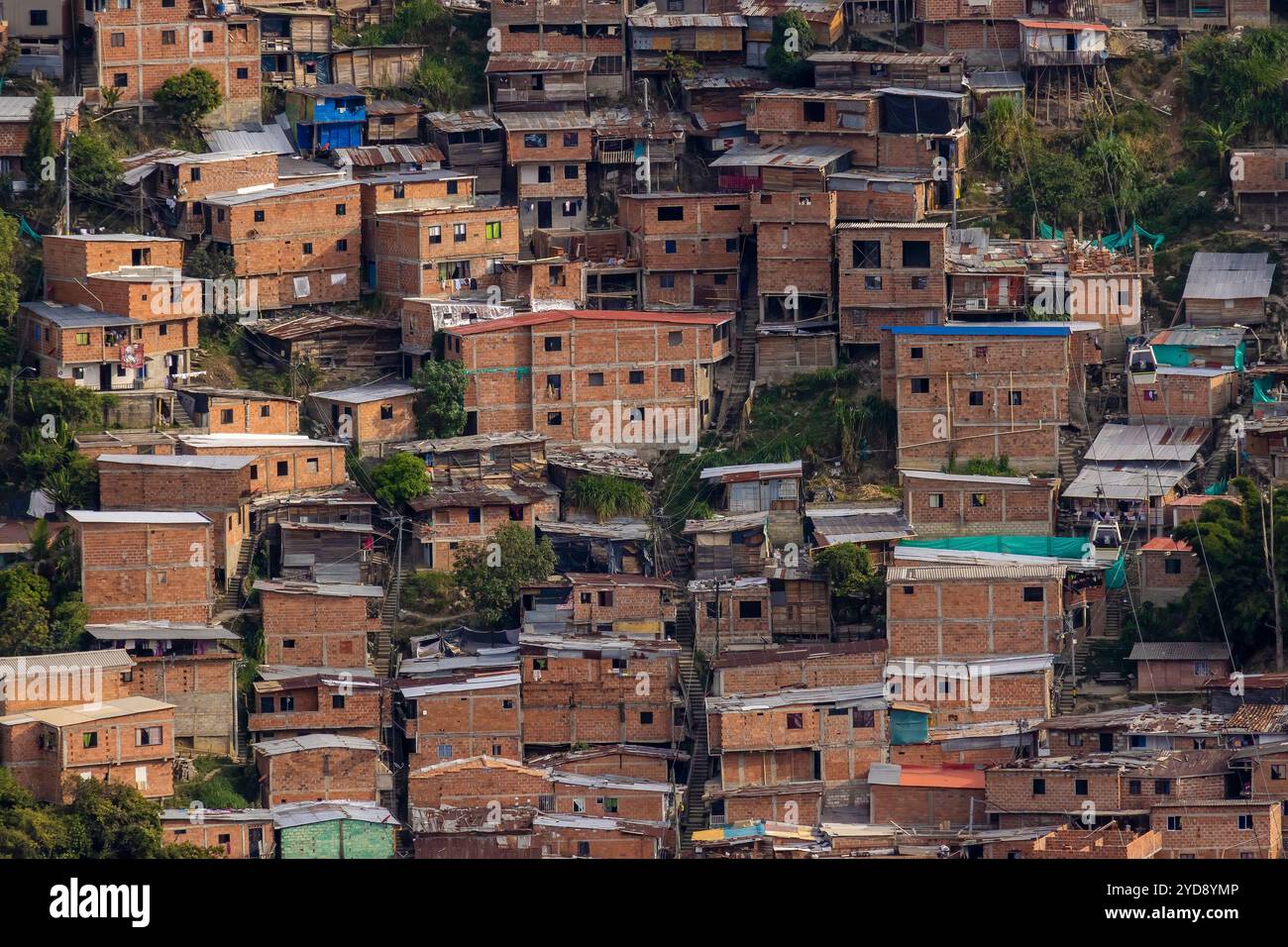 Cityscape of the slums in Medellin, Colombia Stock Photo - Alamy