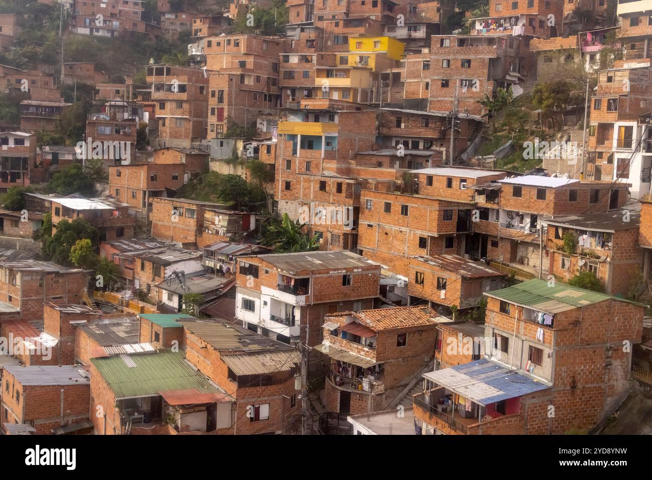 Cityscape of the slums in Medellin, Colombia Stock Photo - Alamy