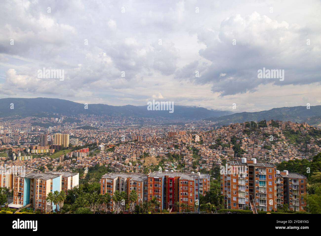 Cityscape of the slums in Medellin, Colombia Stock Photo - Alamy