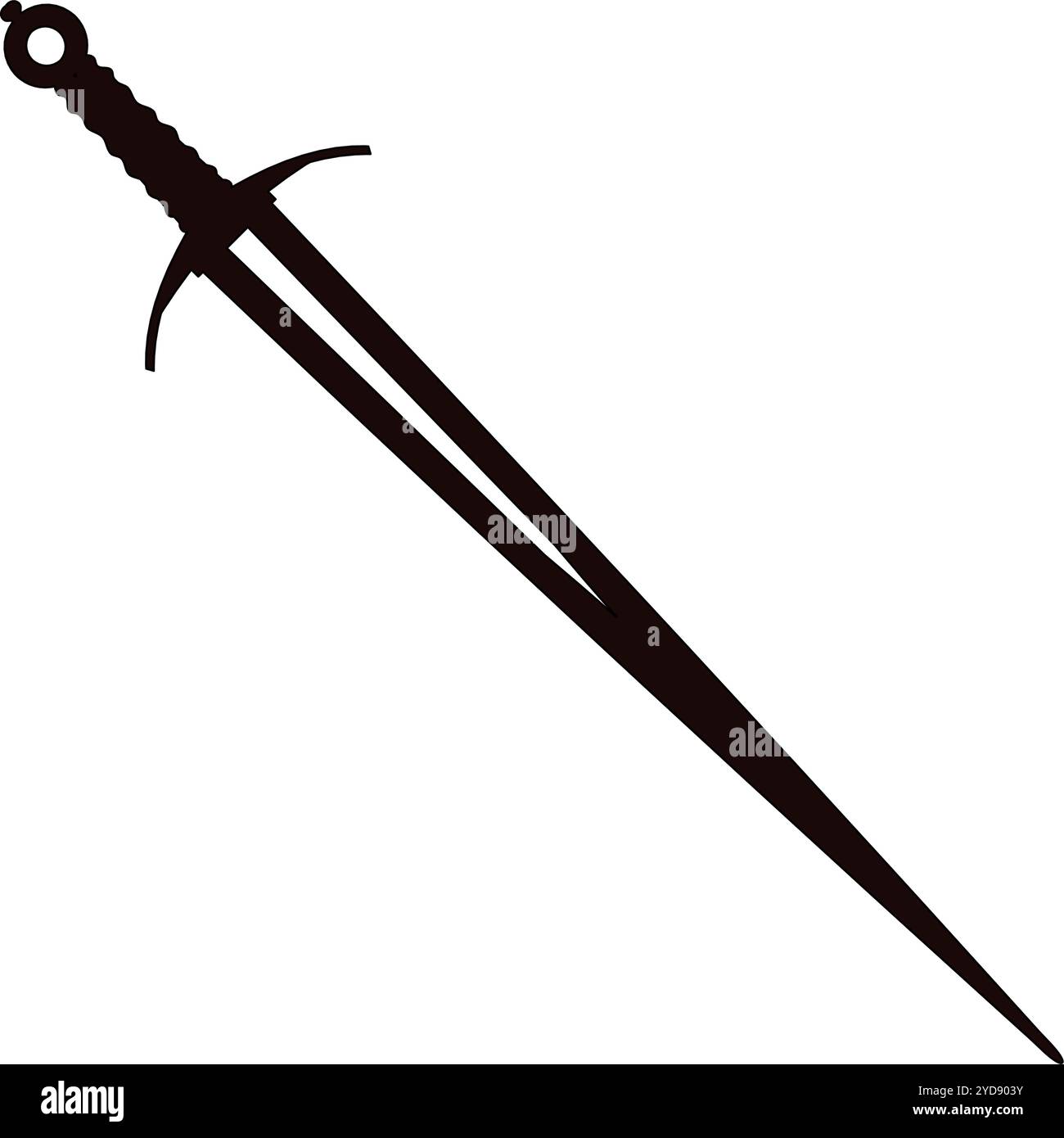 sword silhouette - simple vector illustration Stock Vector Image & Art ...