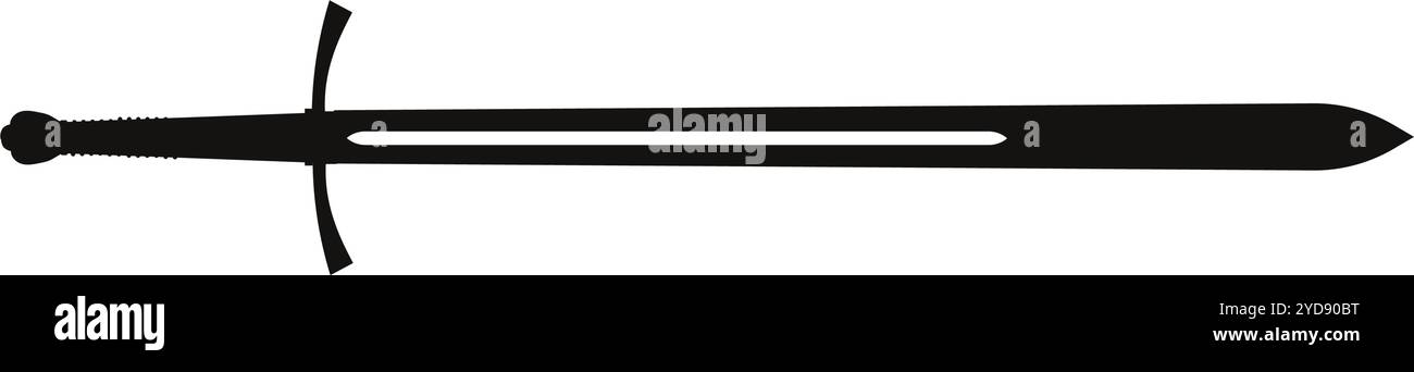 sword silhouette - simple vector illustration Stock Vector Image & Art ...