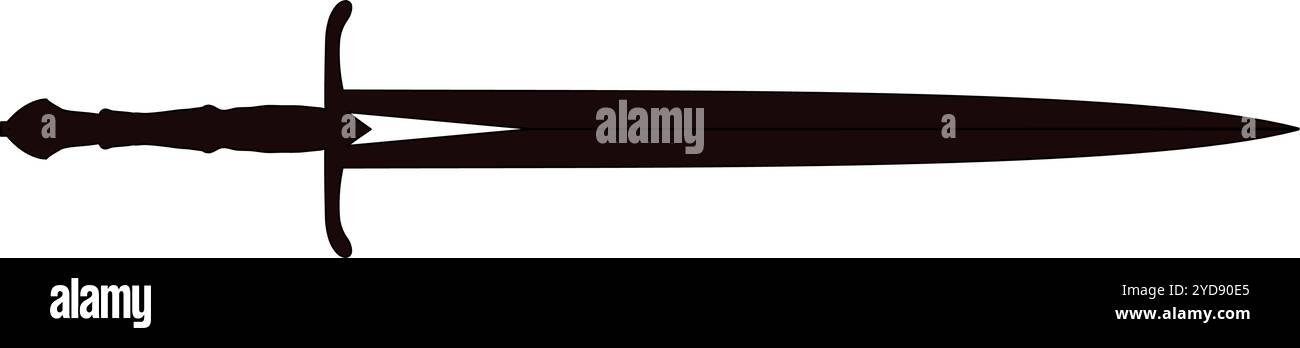sword silhouette - simple vector illustration Stock Vector Image & Art ...