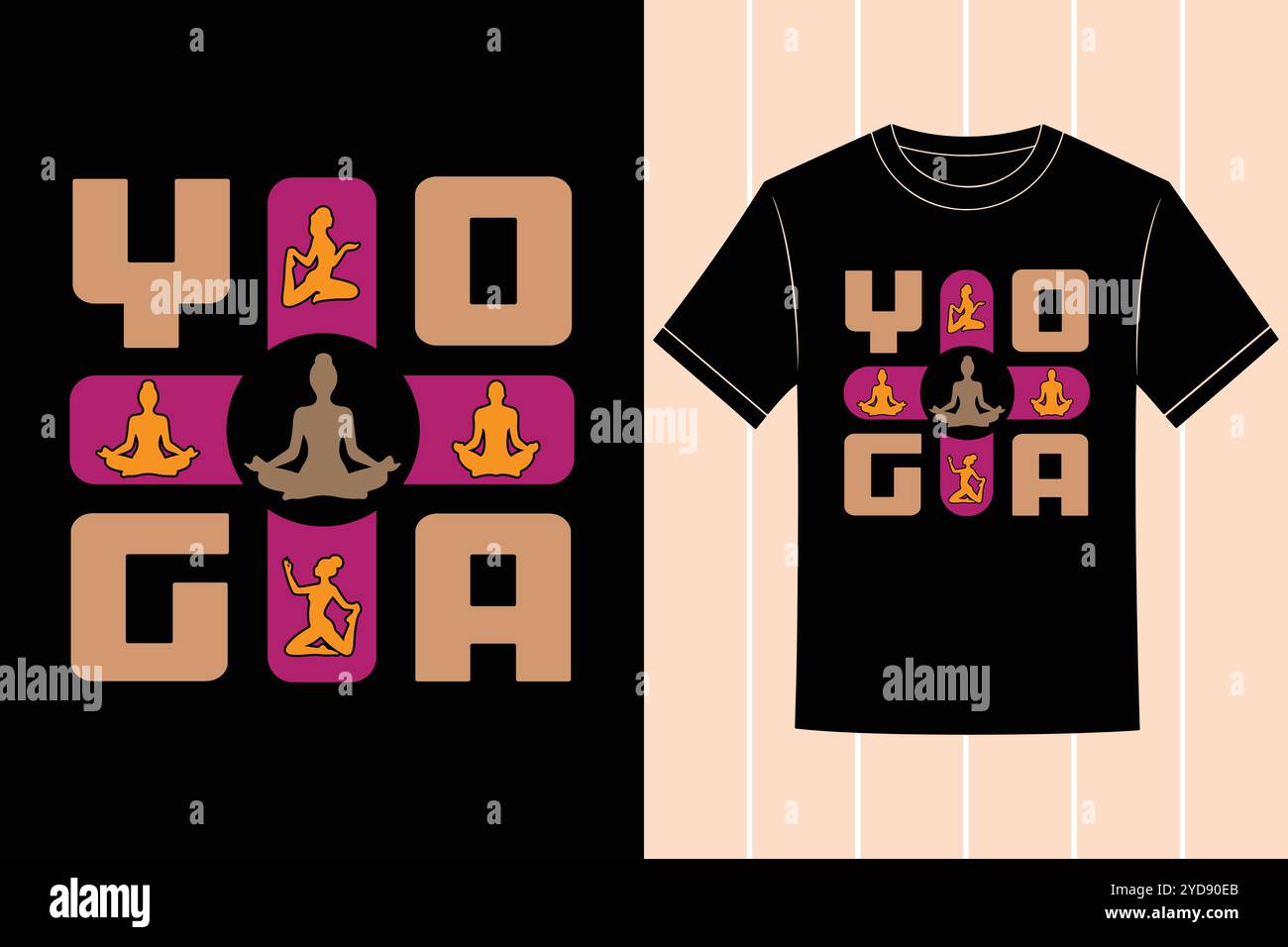 Yoga T-shirt Design Vector Graphic And Yoga Practice Motivational ...