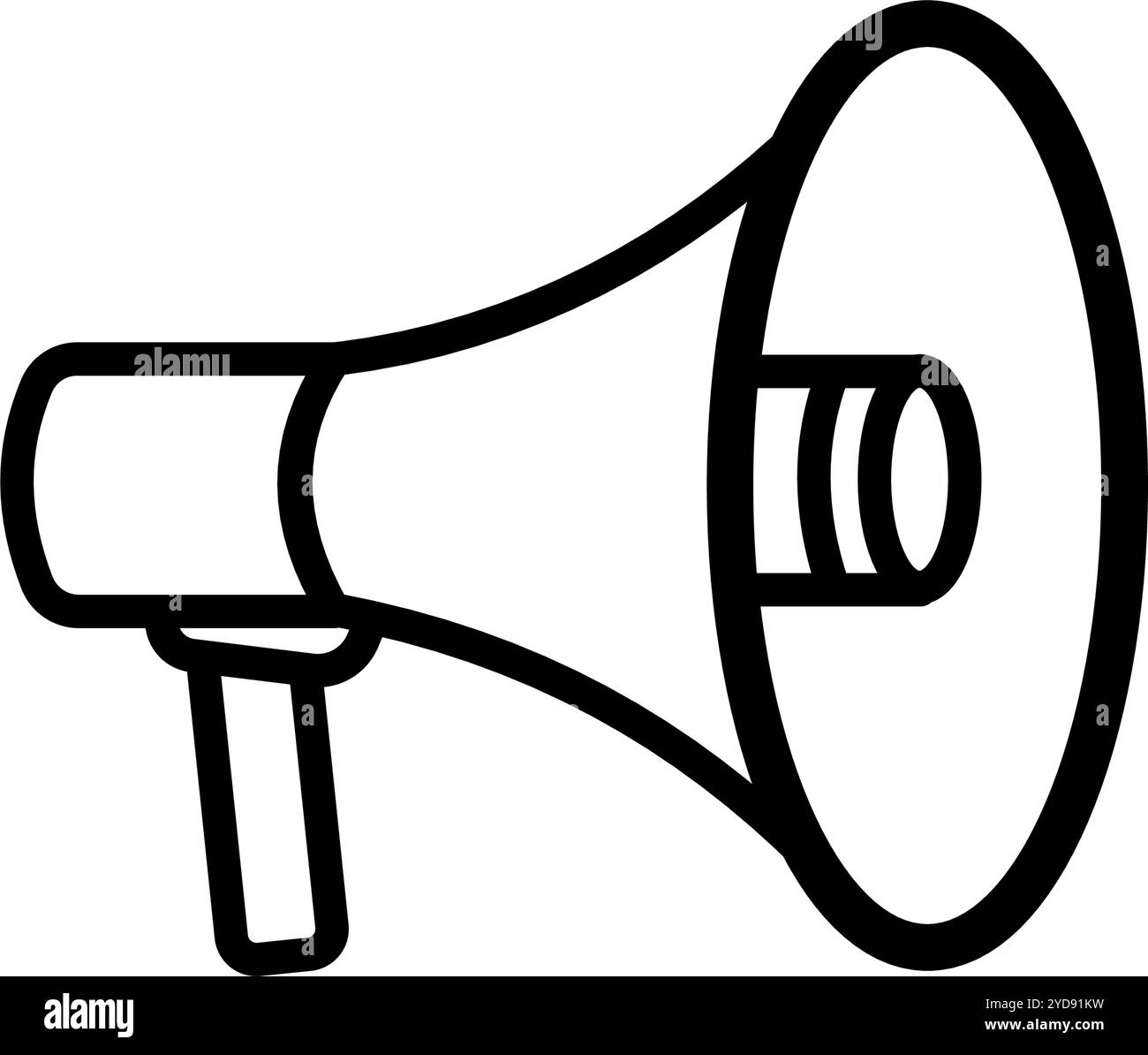 Announcement simple vector icon Black and White Stock Photos & Images ...