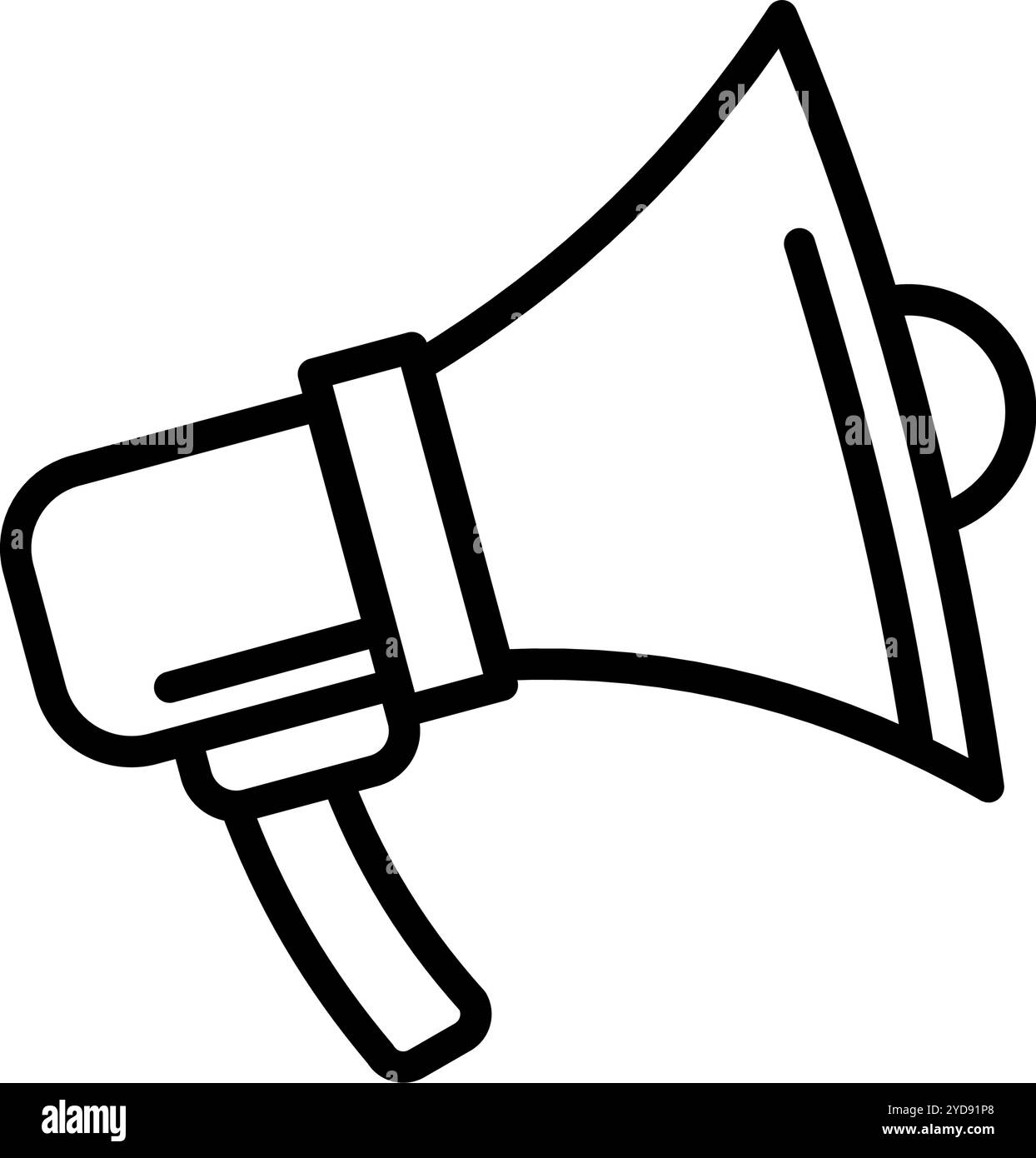 Announcement simple vector icon Black and White Stock Photos & Images ...