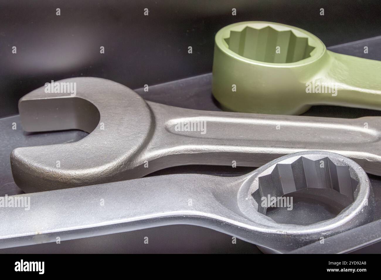 very large wrenches made of steel Stock Photo - Alamy