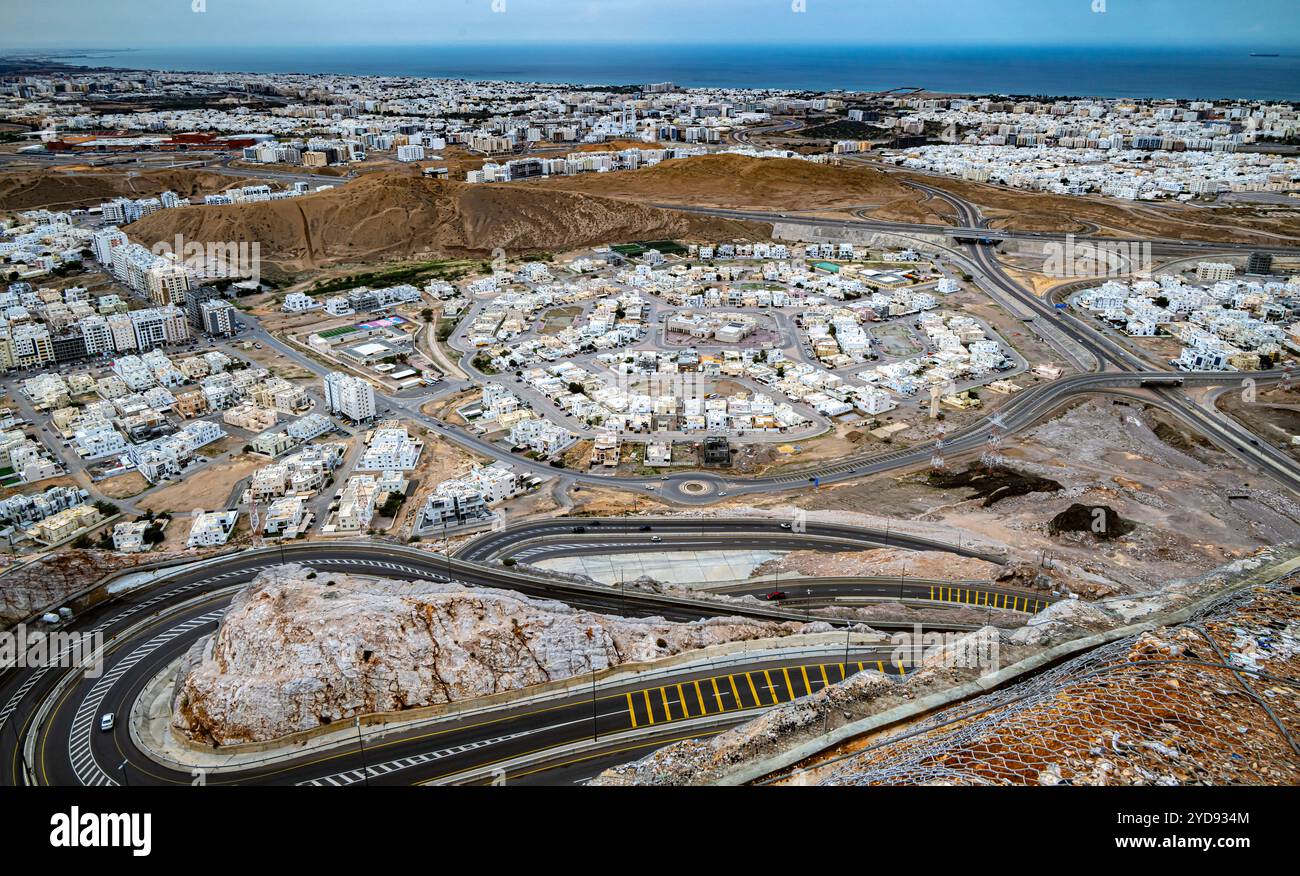 View of the capital city of Muscat in Oman Stock Photo - Alamy