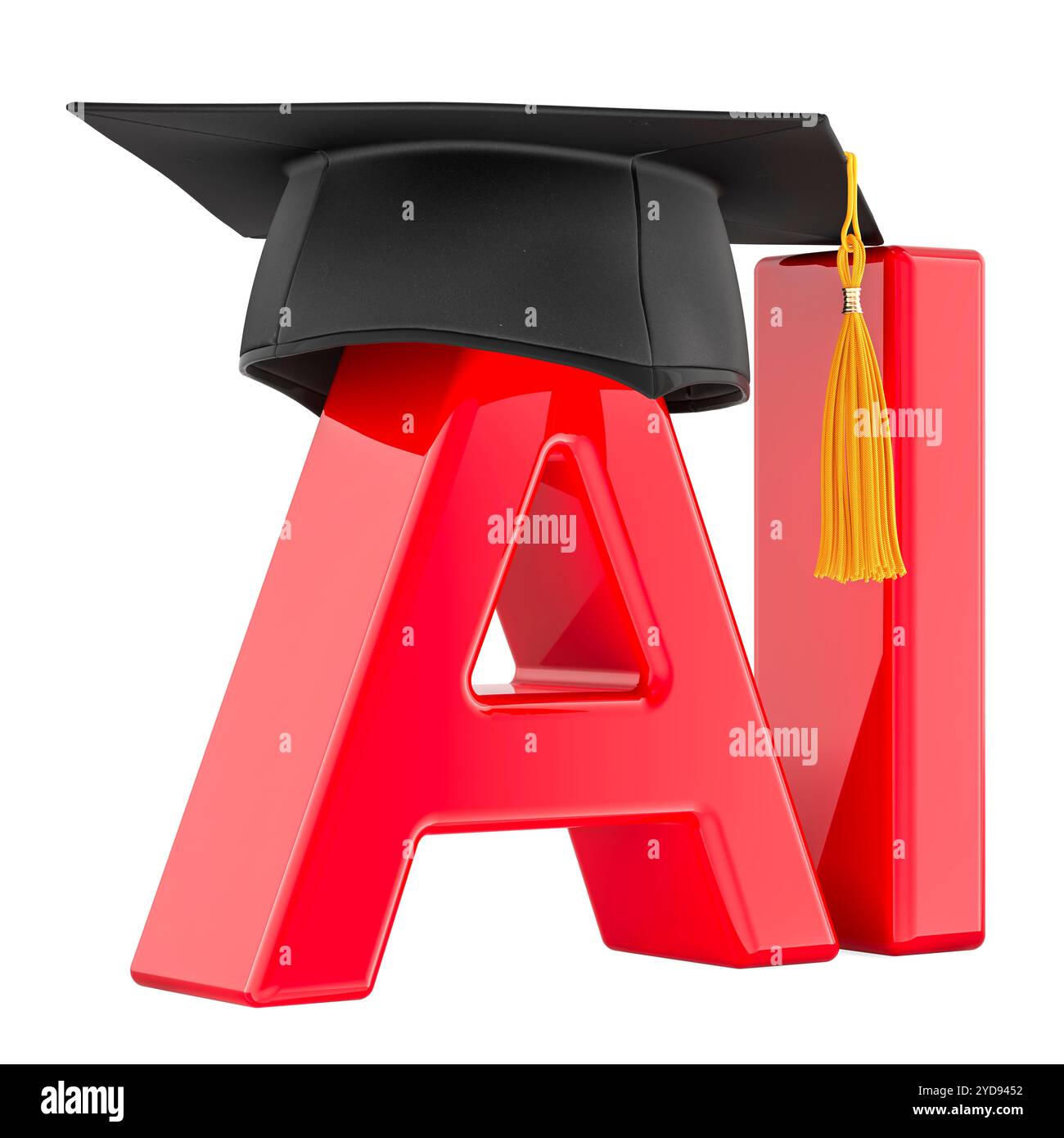 Ai concept on computer Cut Out Stock Images & Pictures - Alamy