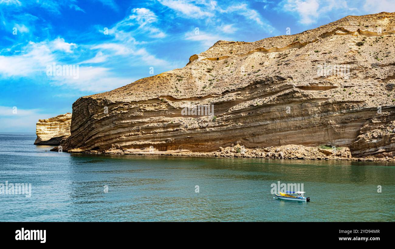Qantab beach, a popular tourist destination near Muscat, Oman Stock ...