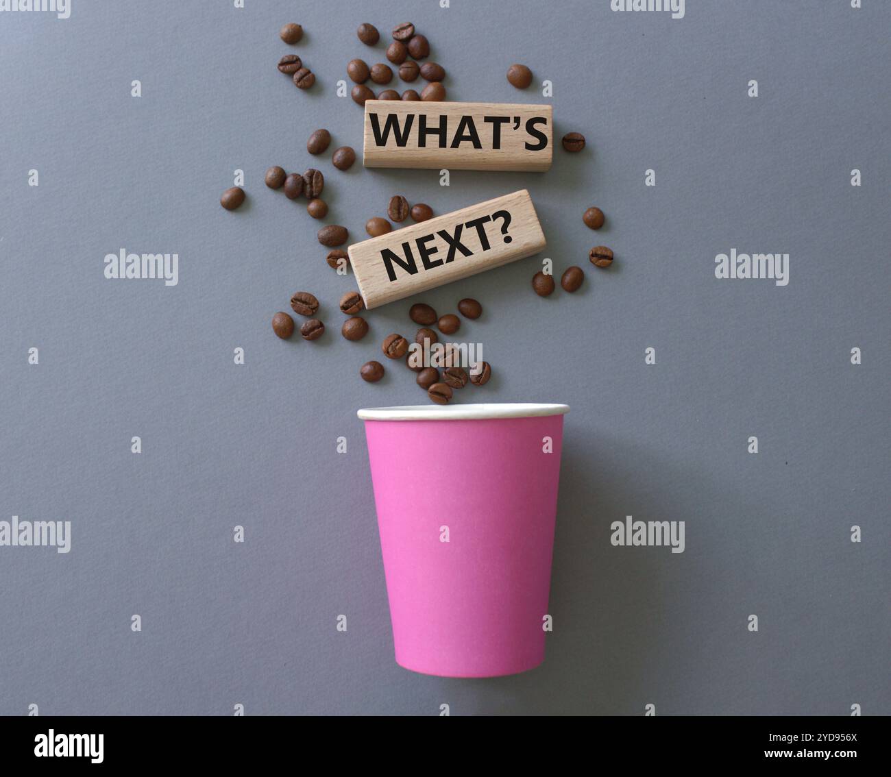 What is next symbol. Concept words What is next on wooden blocks ...
