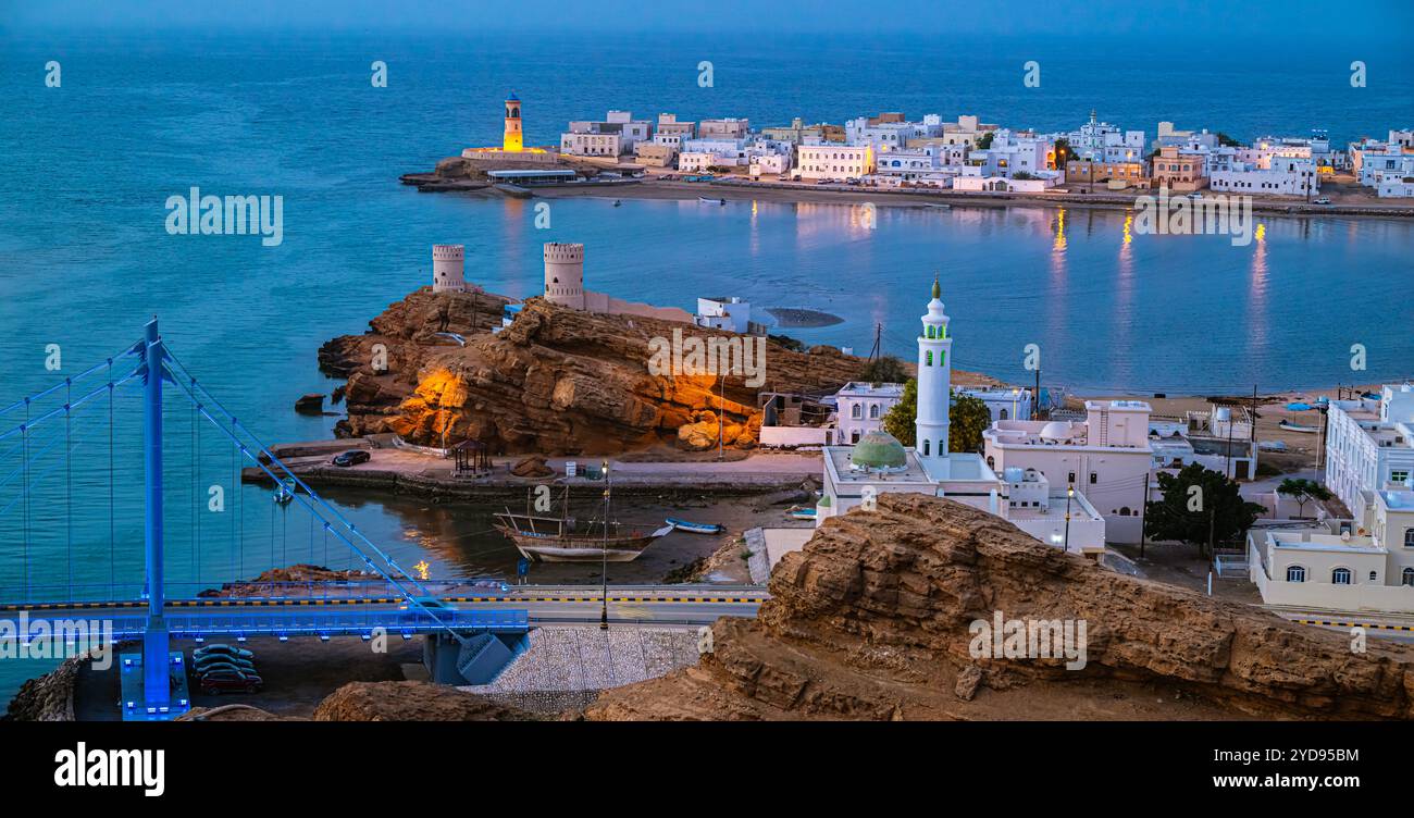 View of the city of Sur, Oman Stock Photo - Alamy