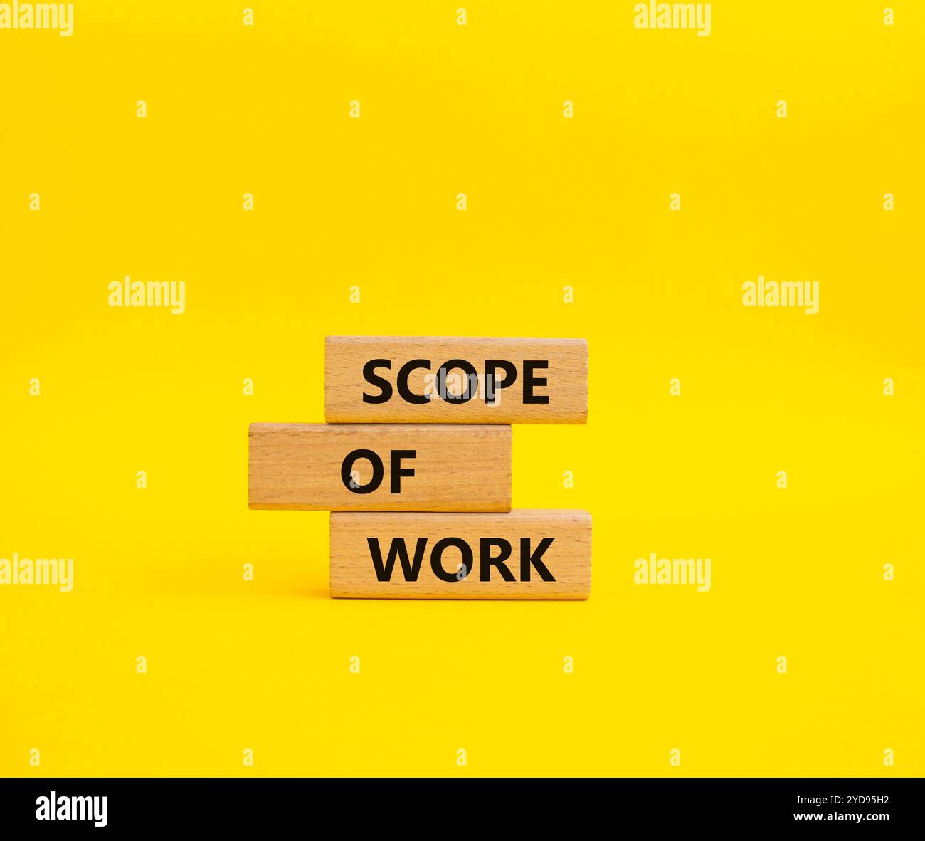 Scope of Work symbol. Concept words Scope of Work on wooden blocks ...