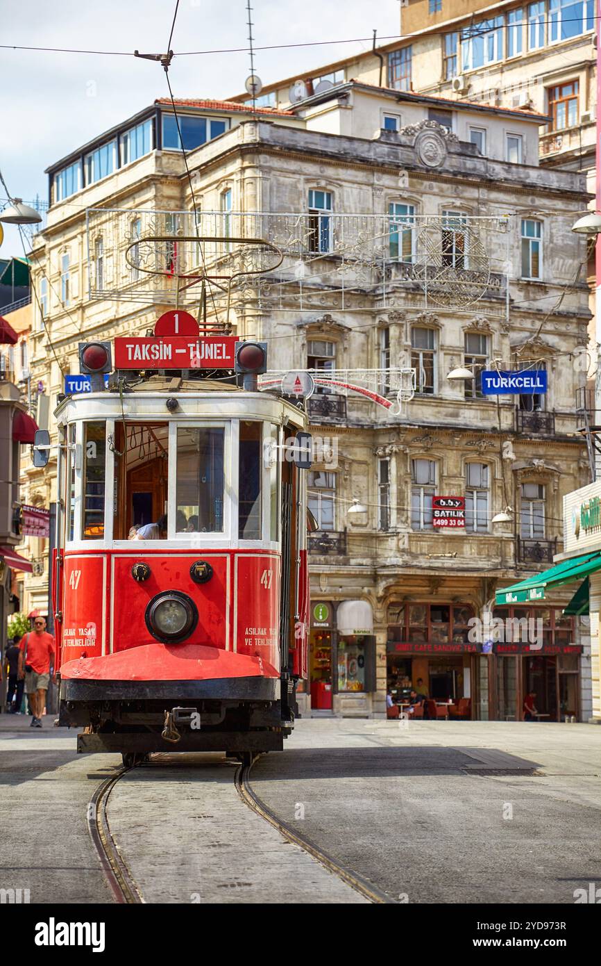 Traditional tram istiklal street hi-res stock photography and images ...