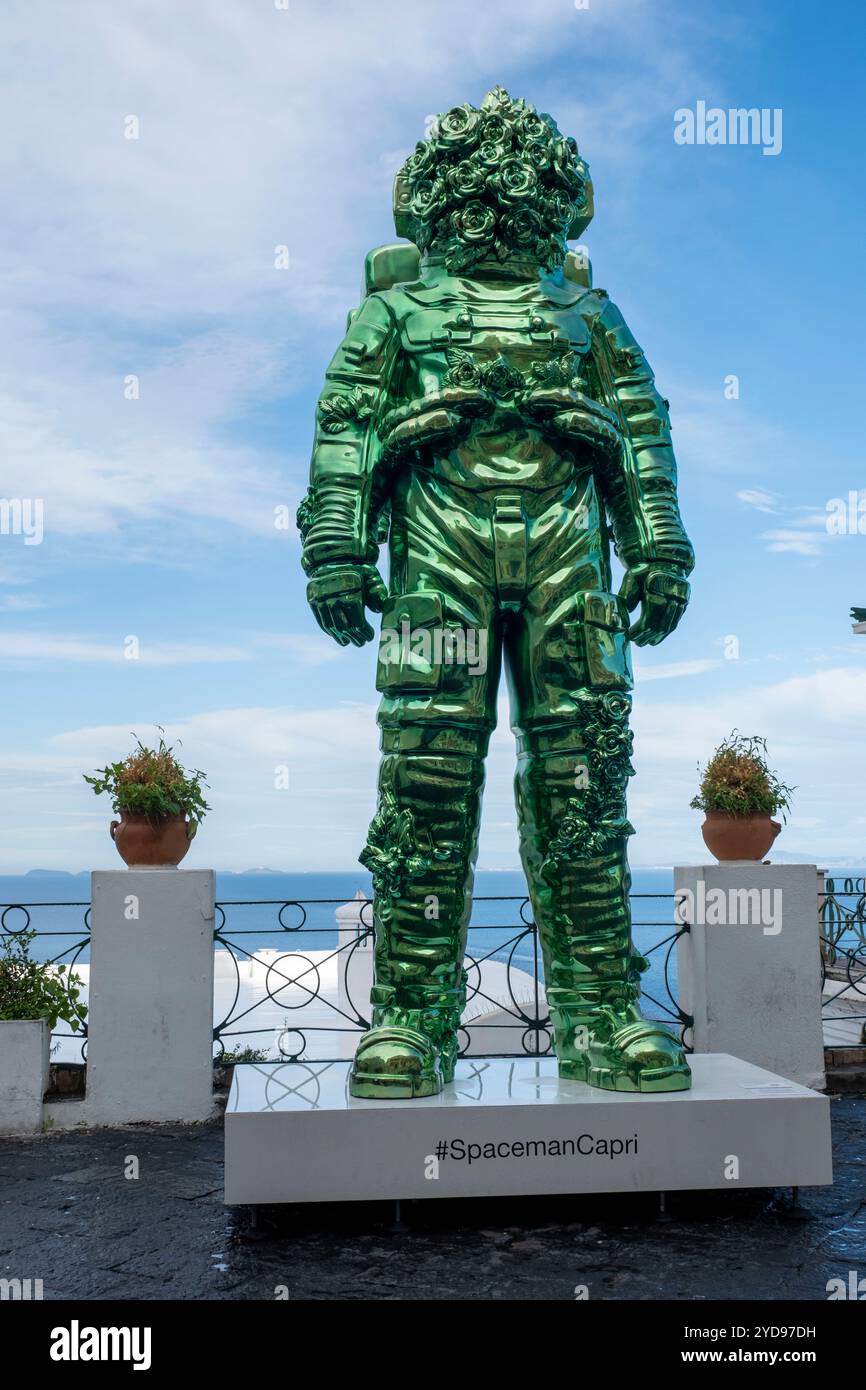 Spaceman Shiny, art installation by Filippo Tincolini in the square of ...
