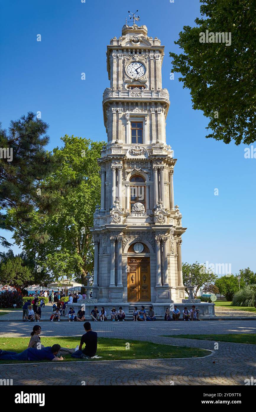 The clock tower Dolmabahce, Istanbul Stock Photo - Alamy