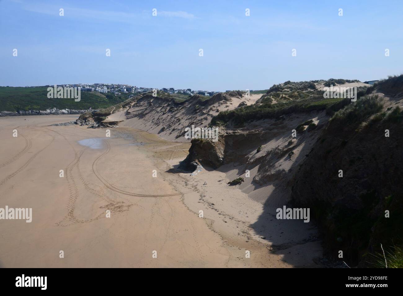 Sand Dunes on Crantock Beach from the Southwest Coastal Path, North ...