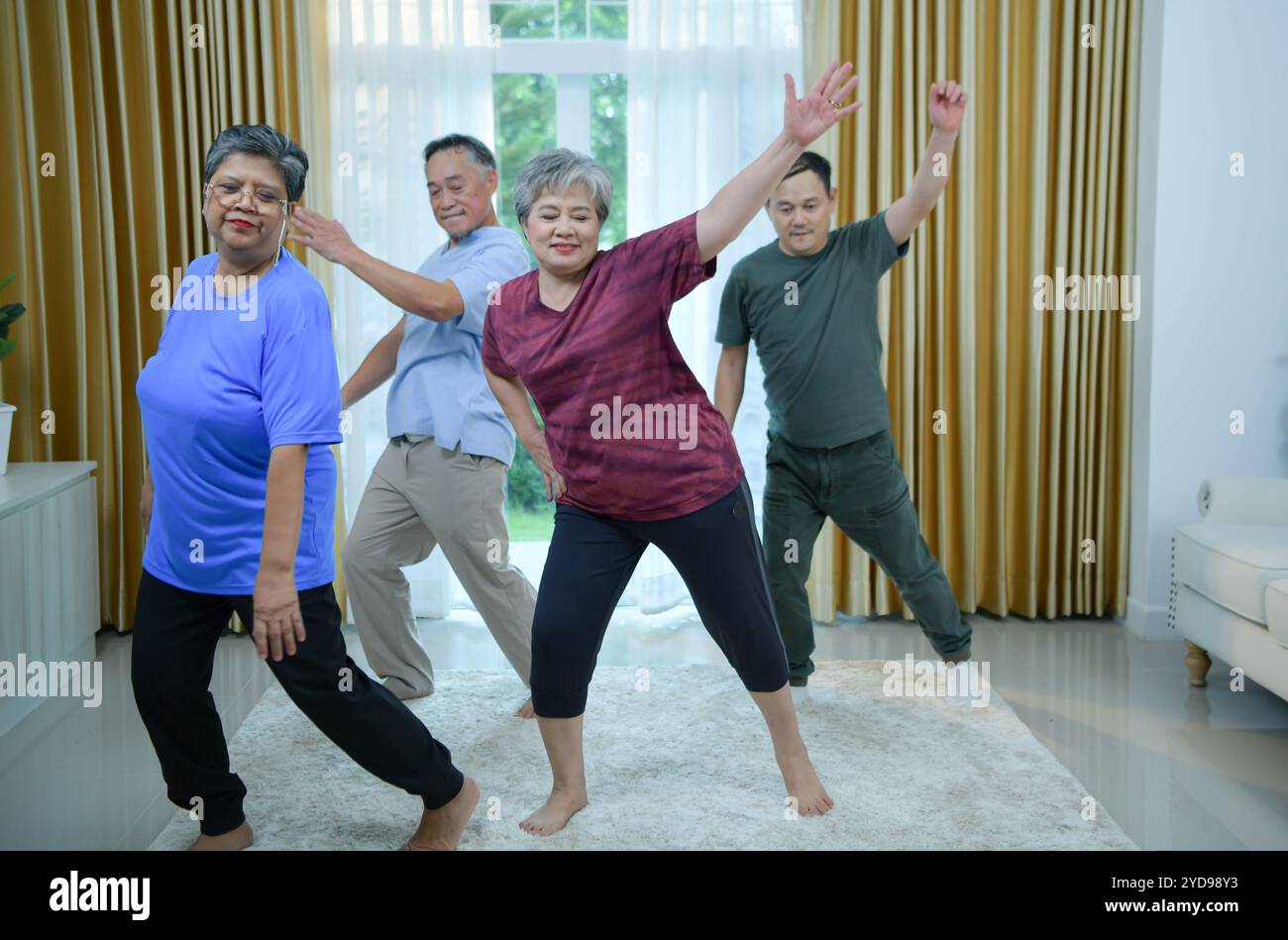 Elderly group with health-promoting dancing activities Stock Photo - Alamy