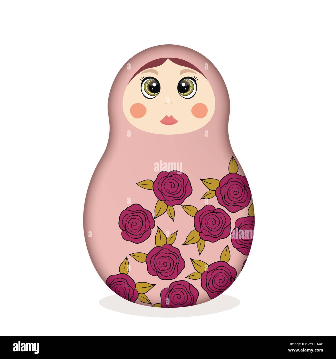 Russian Matryoshka. Traditional Russian folklore dolls with big eyes ...