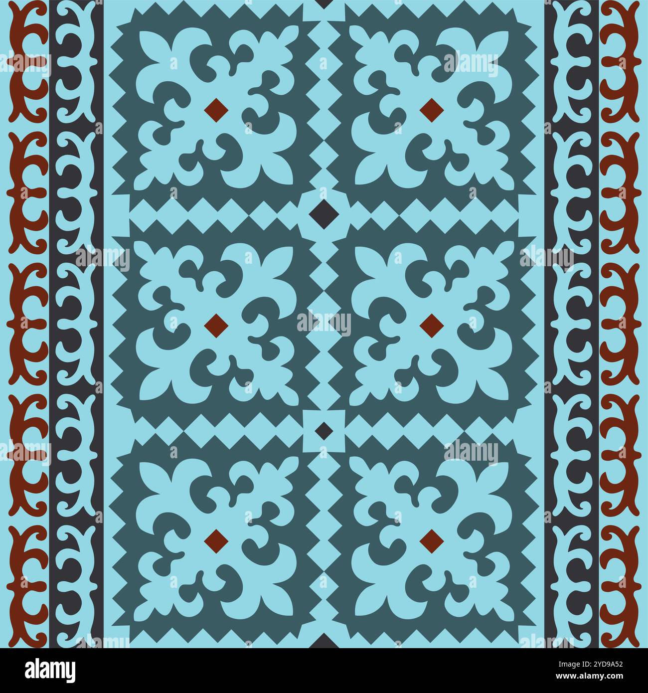 Ethnic patterns. Traditions of nomads, Kazakh steppes, Asian Mongolian ...