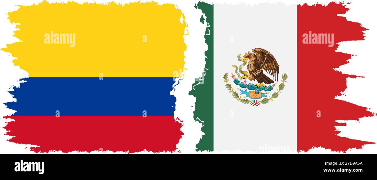 Mexico colombia flag Stock Vector Images - Alamy