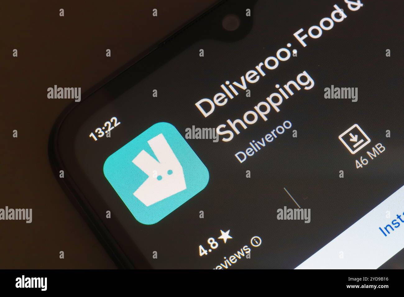 October 25, 2024, Brazil. In this photo illustration, the Deliveroo app ...