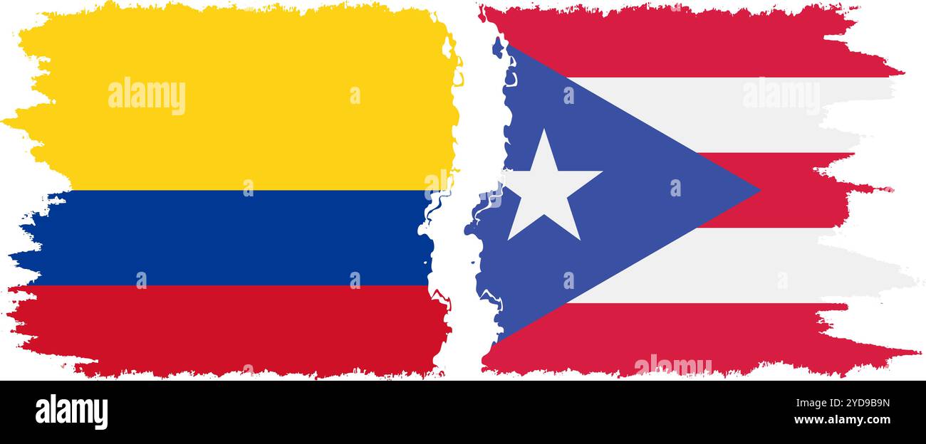 Colombia puerto rico flag hi-res stock photography and images - Alamy