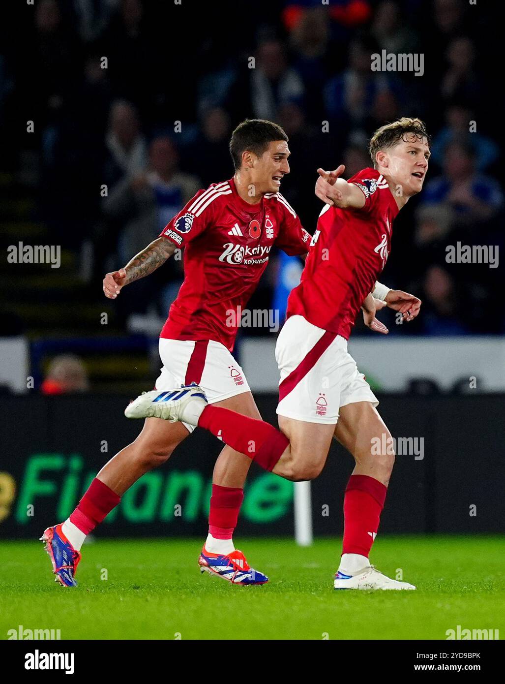 Nottingham Forest's Ryan Yates (right) celebrates scoring his sides ...