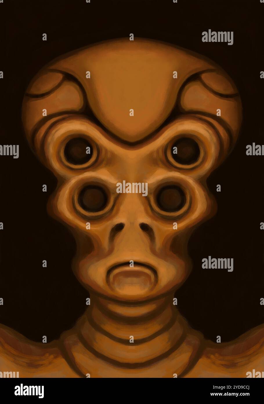 Alien creature - digital painting Stock Photo - Alamy