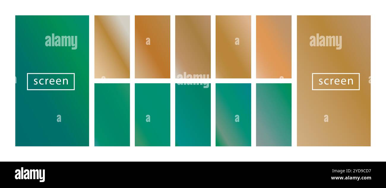 Mobile screen lock display collection of colorful backgrounds in trendy ...