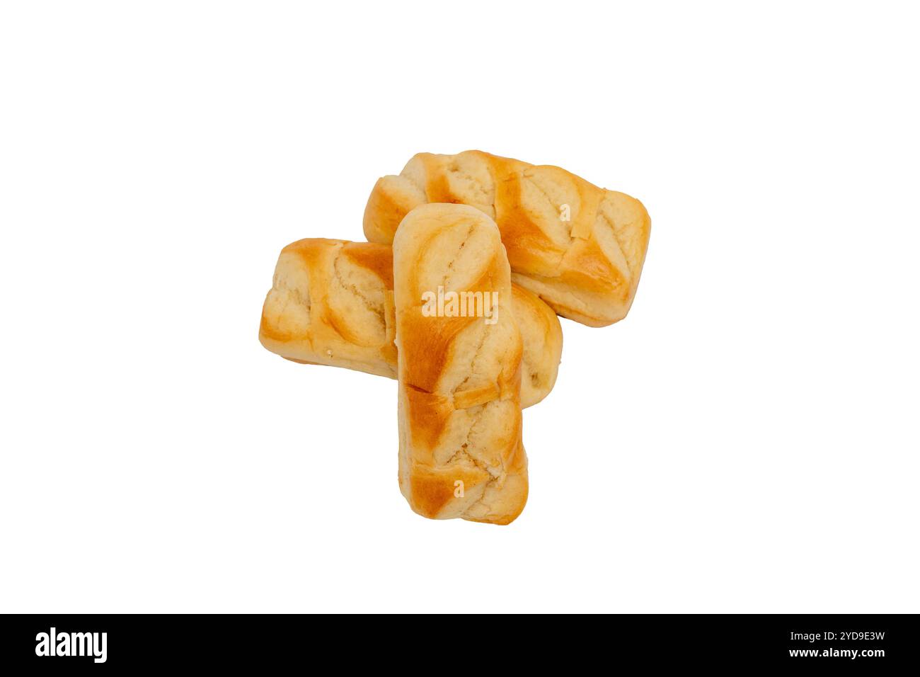 Three milk buns with a cross pattern. The milk buns look fresh. They ...