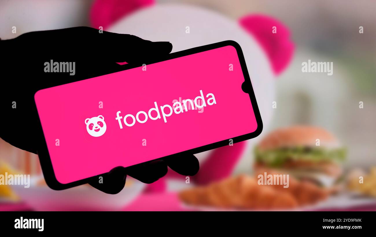 Dhaka, Bangladesh-30 June2024: Foodpanda logo is displayed on ...