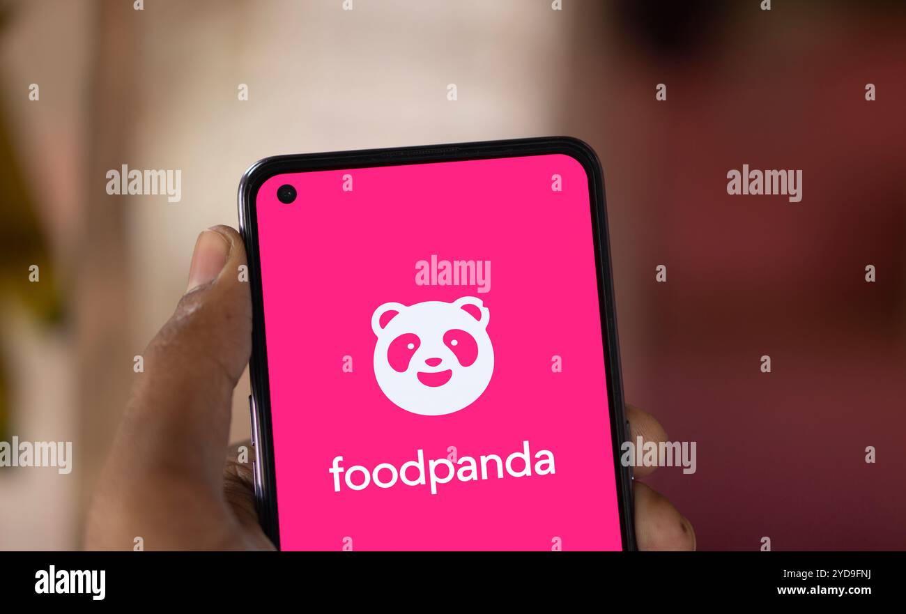 Dhaka, Bangladesh-30 June2024: Foodpanda logo is displayed on ...