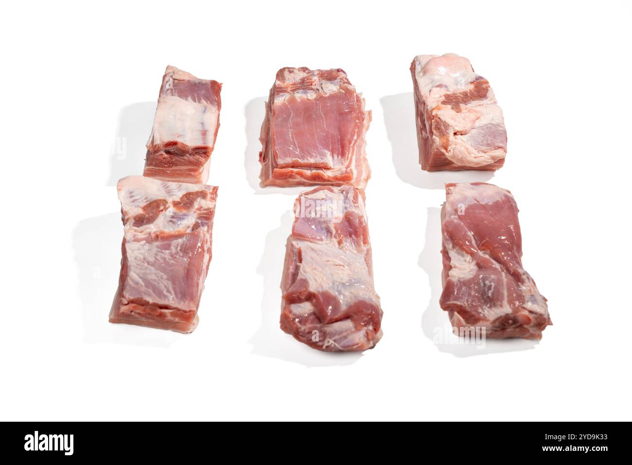 Variety meat cuts arranged Cut Out Stock Images & Pictures - Alamy