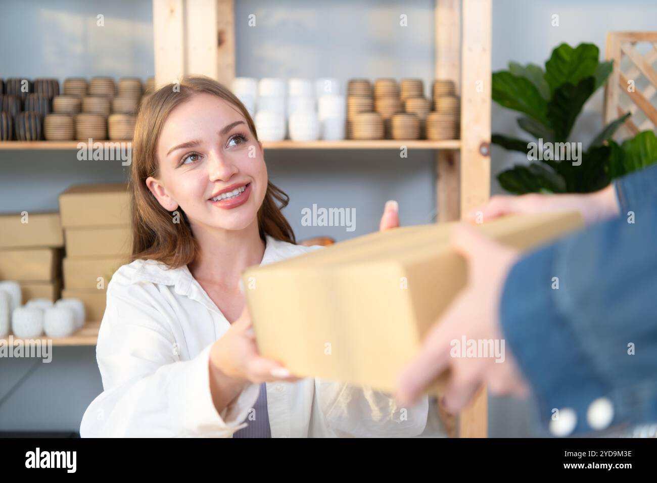 Business people checking parcel prepare hi-res stock photography and ...