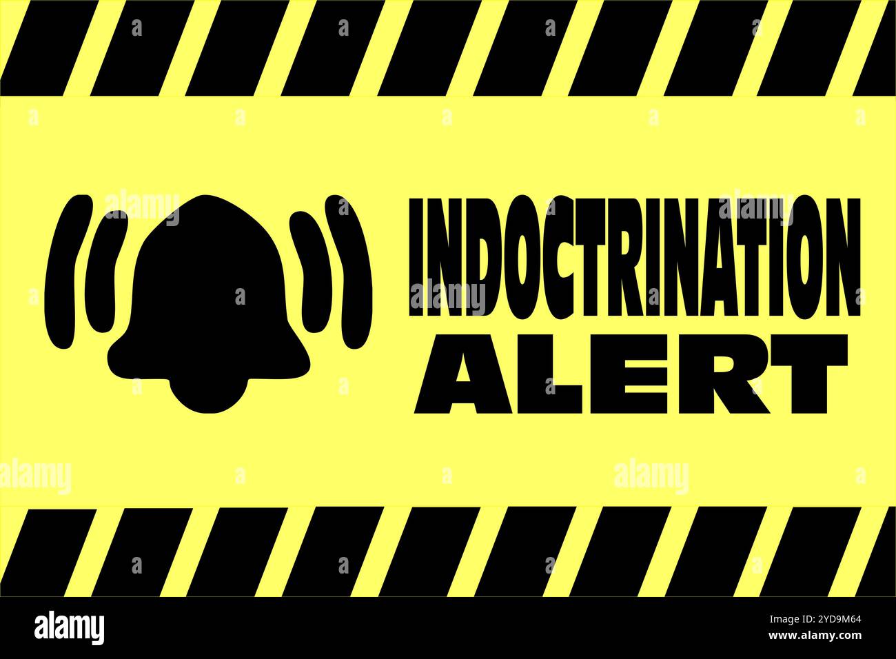 Illustration of a danger and warning sign about indoctrination Stock ...