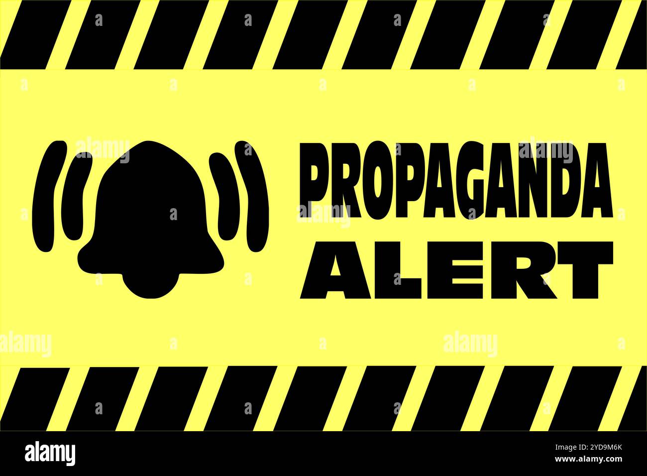 Illustration of a danger and warning sign about propaganda Stock Photo ...