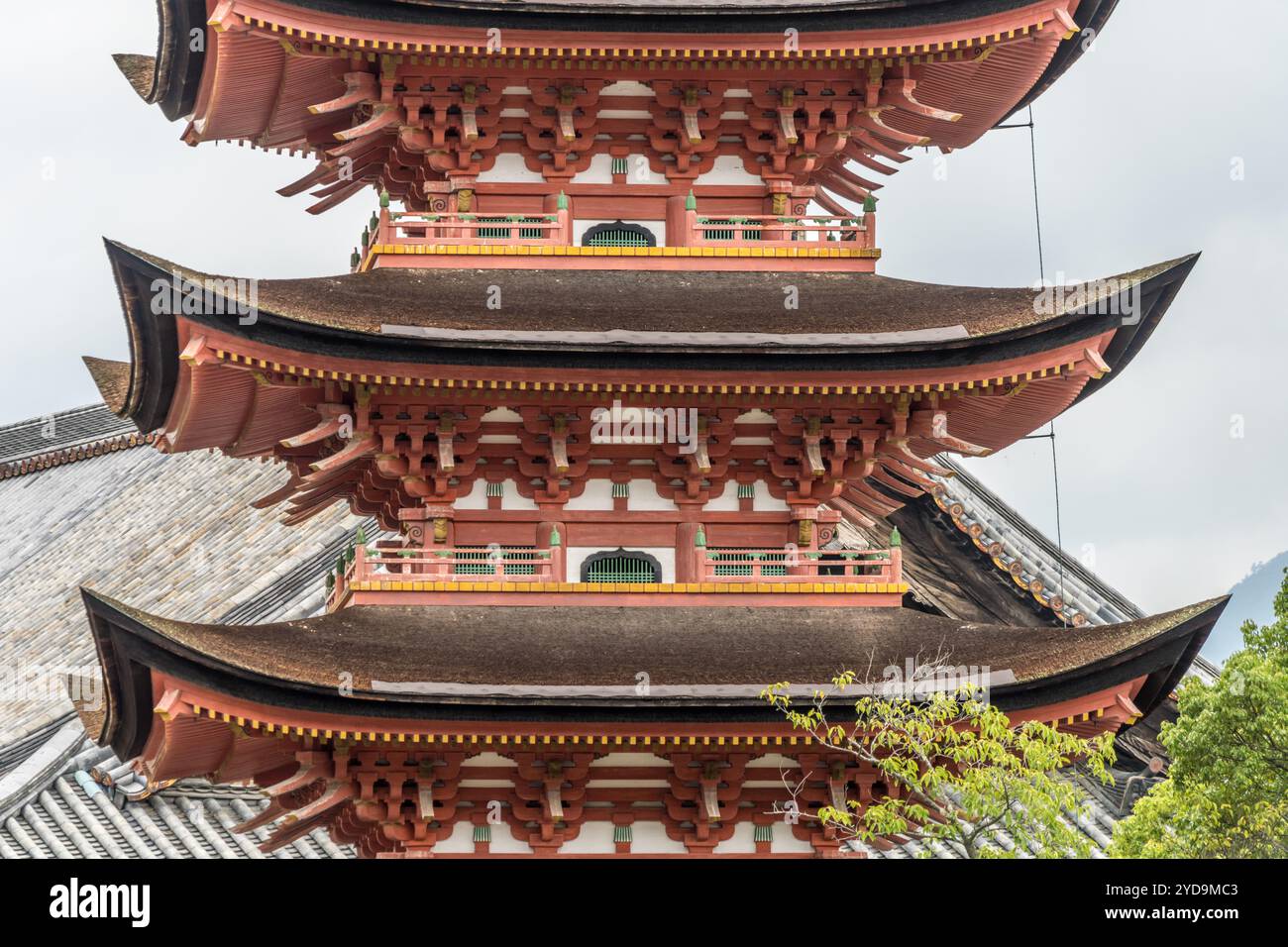 Hiroshima, Japan - August 20, 2024 : Close detail view of Five-Storied ...