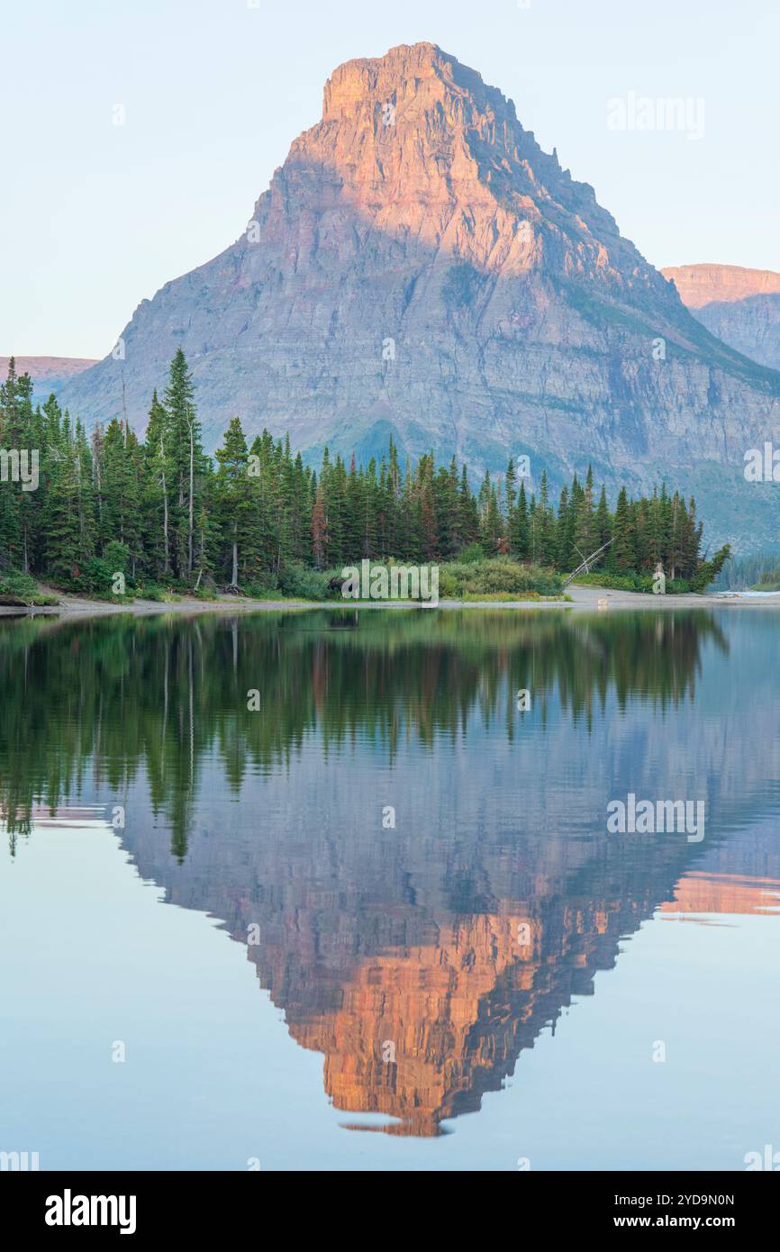 USA; Montana; Waterton Glacier International Peace Park; Glacier ...