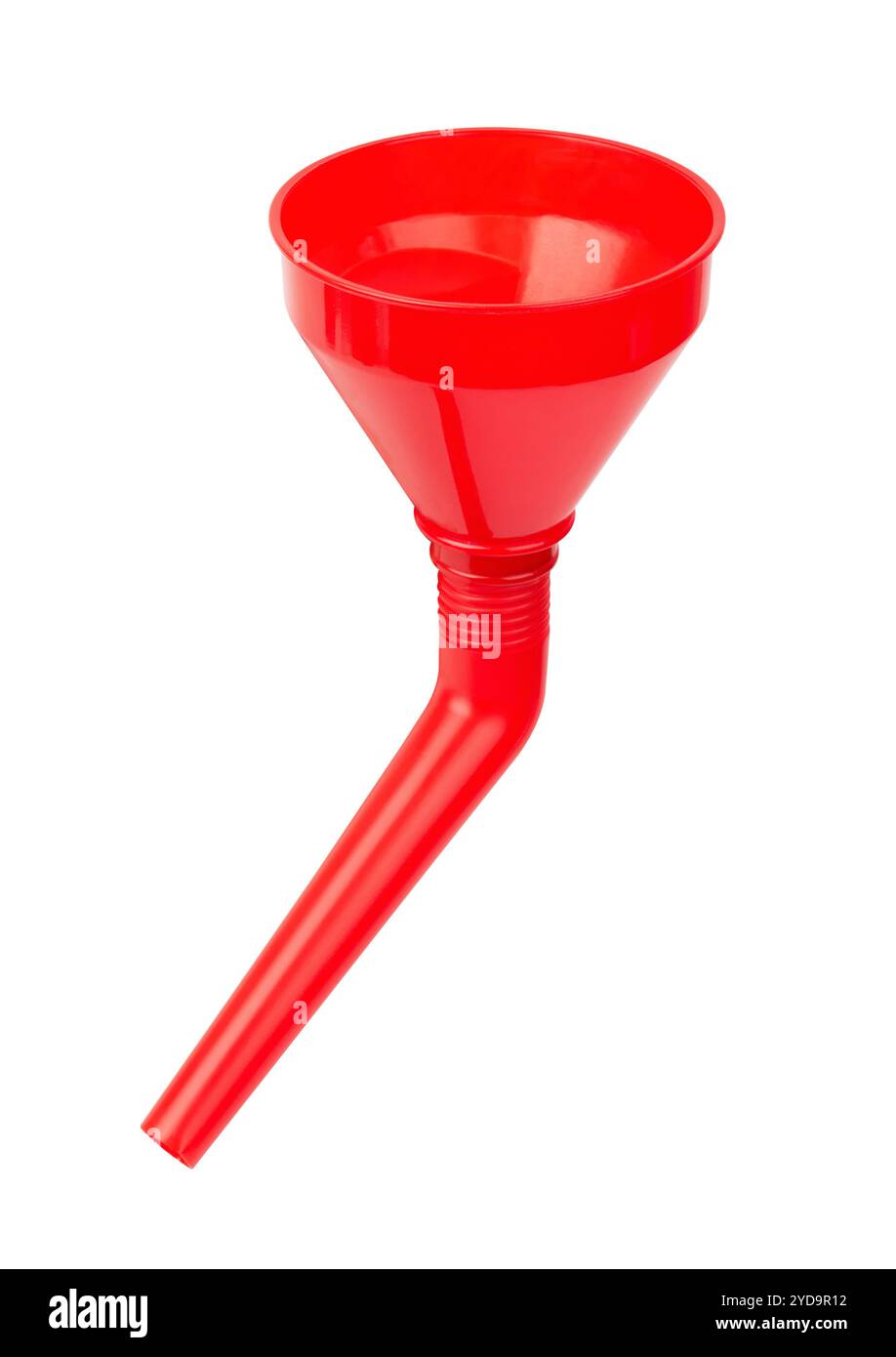 Plastic funnel liquid isolated on white background Stock Photo - Alamy